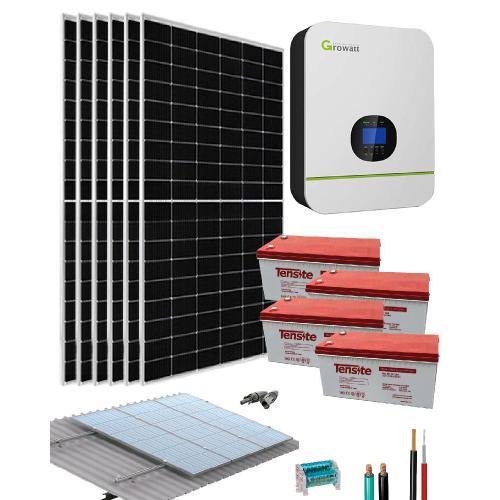 Kit Solar 3000W 48V 12810Wh/día con Batería de Gel 250A | AutoSolar ...