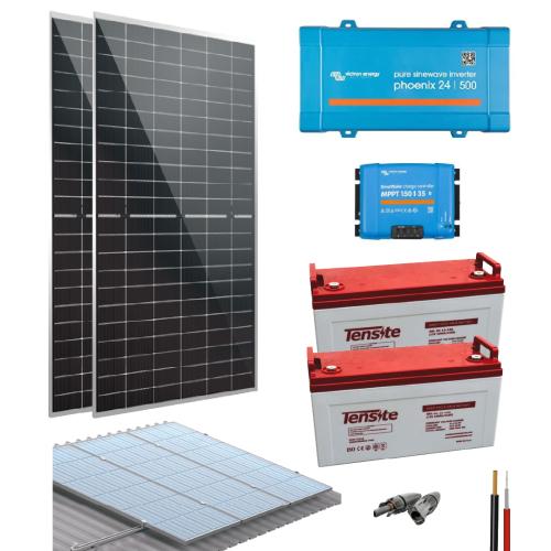 Kit Solar Aislado para Finca 500W 4270Wh/día Victron Energy | AutoSolar ...